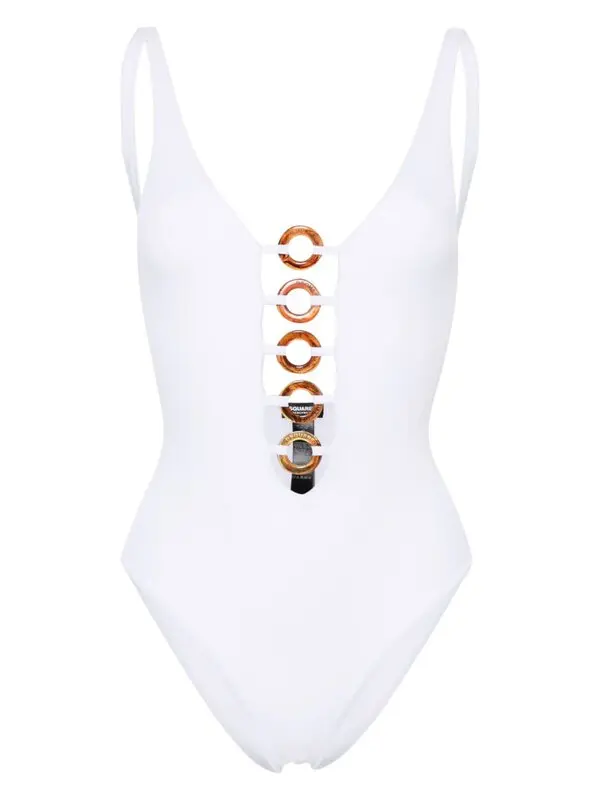 Dsquared2 Logo-engraved Swimsuit - White