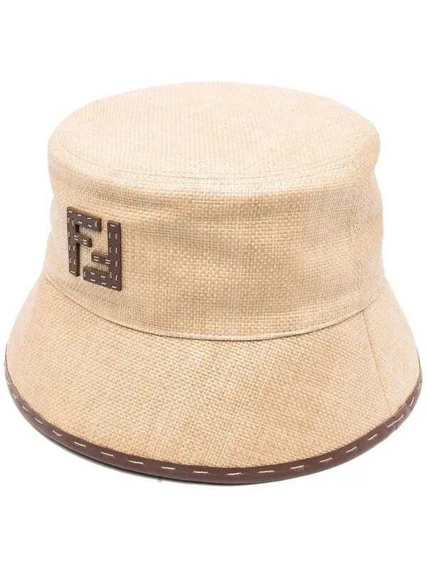 Fendi Ff Motif Bucket Hat - Neutrals