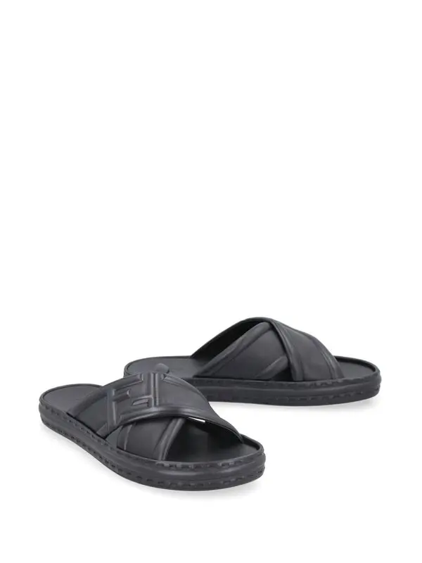 Fendi Ff Logo-embossed Slide Sandals