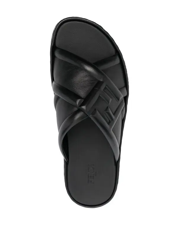 Fendi Ff Logo-embossed Slide Sandals