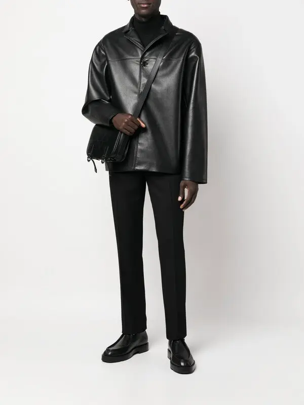 Fendi Logo-plaque Tailored Trousers - Black