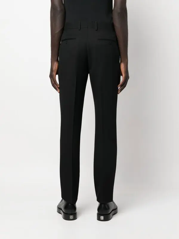 Fendi Logo-plaque Tailored Trousers - Black