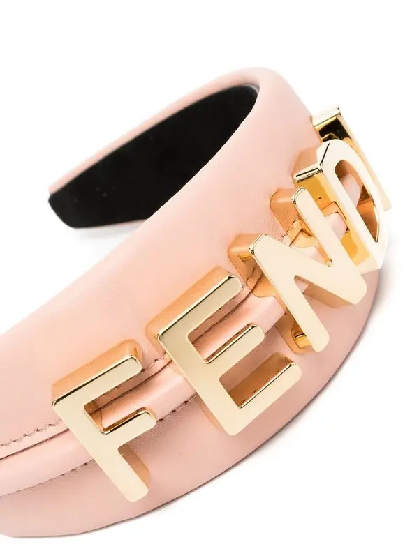 Fendi Logo Crochet Headband, Pink Hair Accessory Fendi Head Tie Fendi Headband: Elegant  main image 2