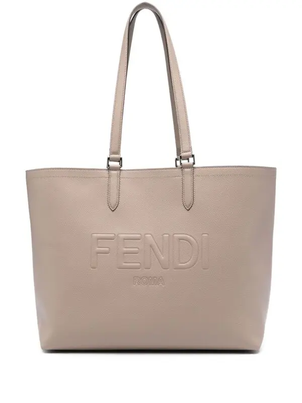 Fendi Leather Tote - Neutrals