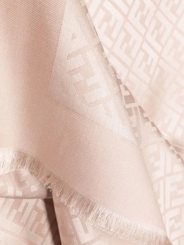 Fendi Monogram-pattern Print Scarf - Neutrals