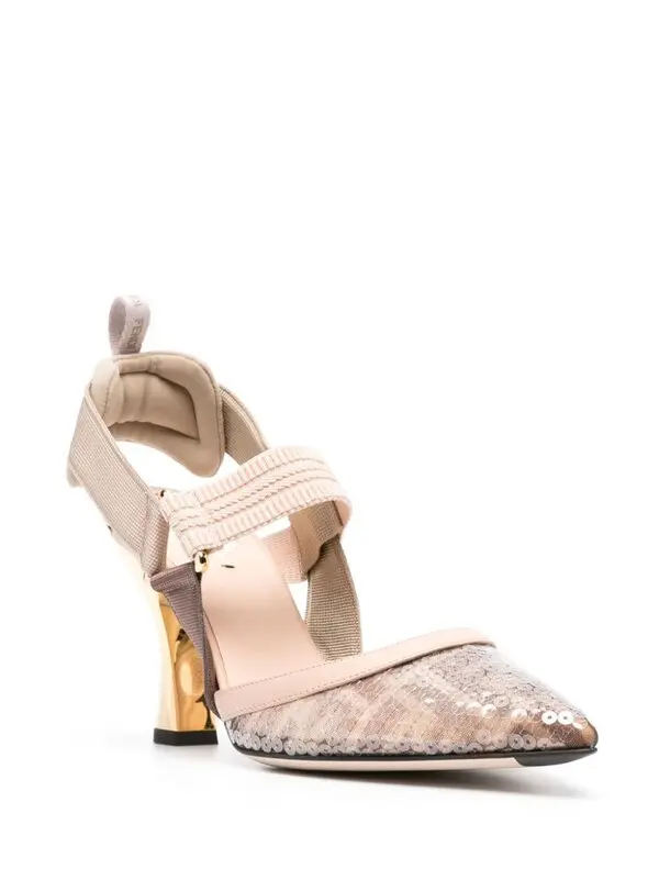 Fendi Colibri 90mm Sequin-embellished Pumps