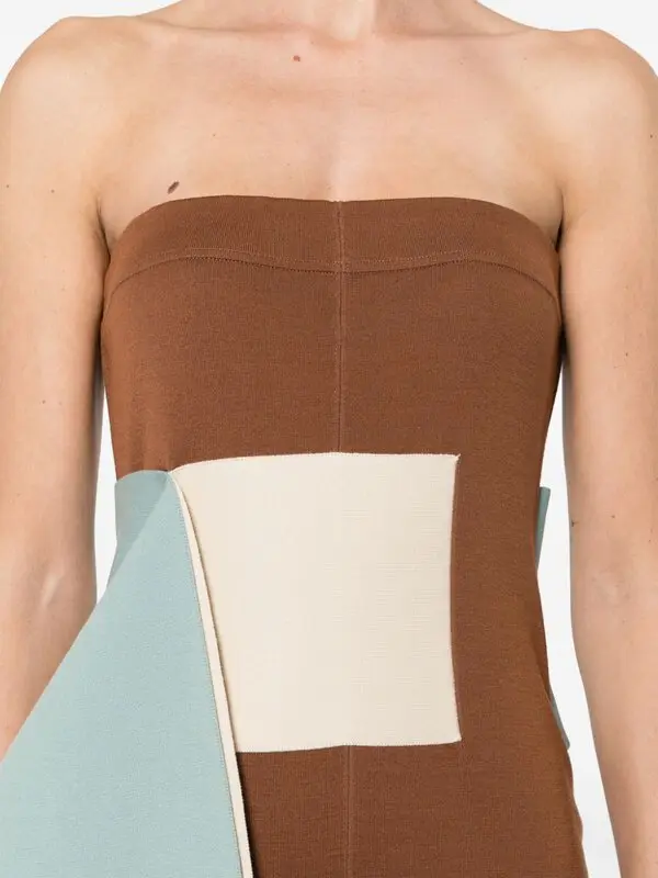 Fendi Colorblock Knitted Dress In Blue - 27% Off | Editorialist