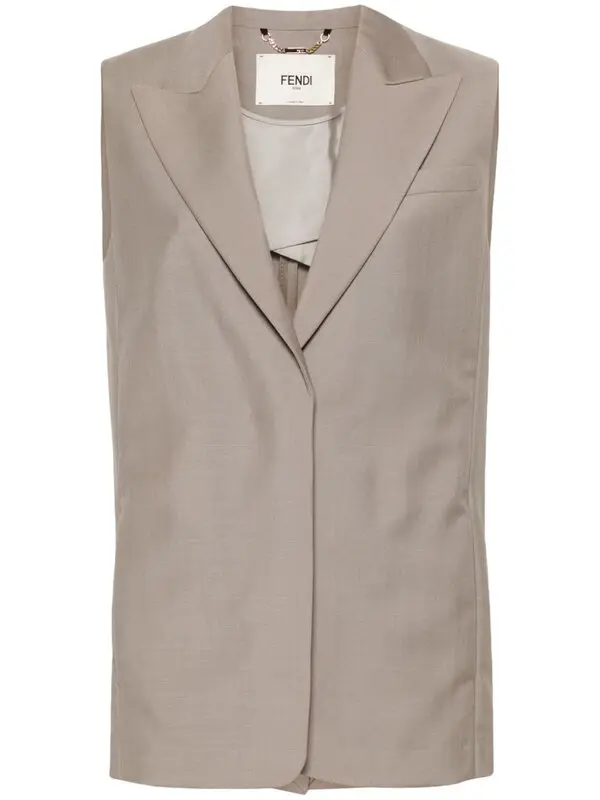 Fendi Mohair-wool Waistcoat - Brown