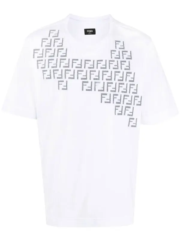 Fendi Ff Logo Crew-neck T-shirt - White