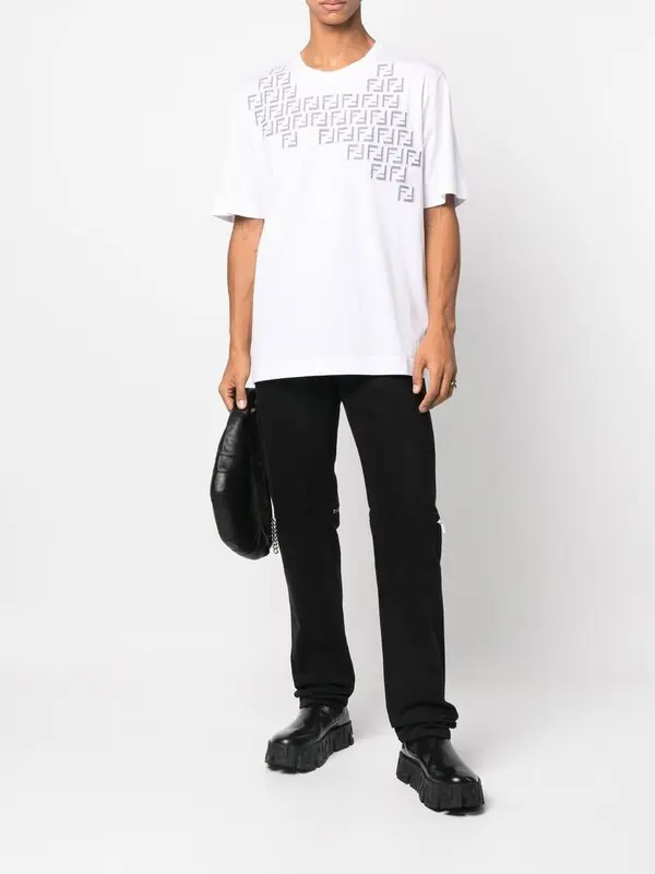 Fendi Ff Logo Crew-neck T-shirt