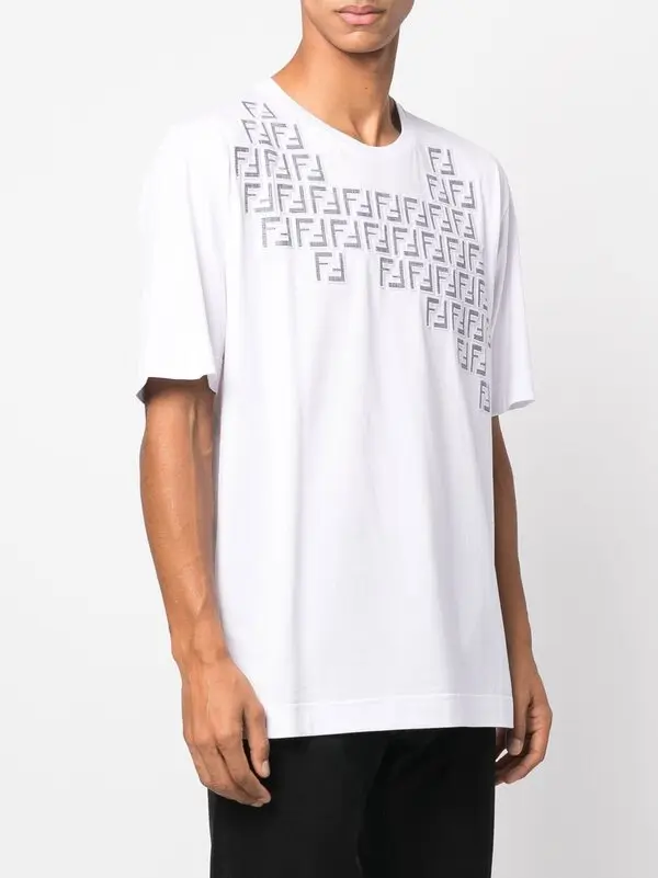 Fendi Ff Logo Crew-neck T-shirt