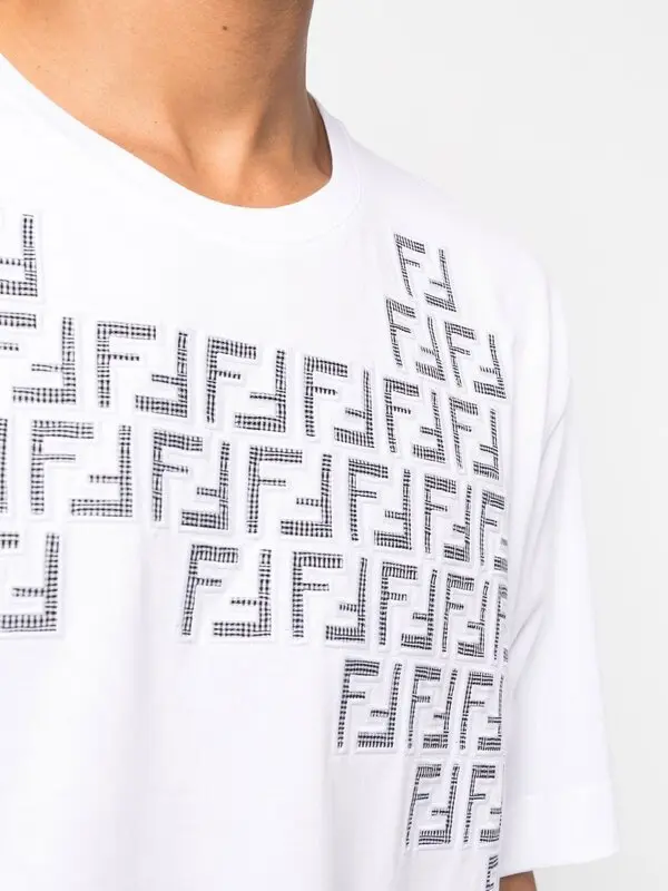 Fendi Ff Logo Crew-neck T-shirt