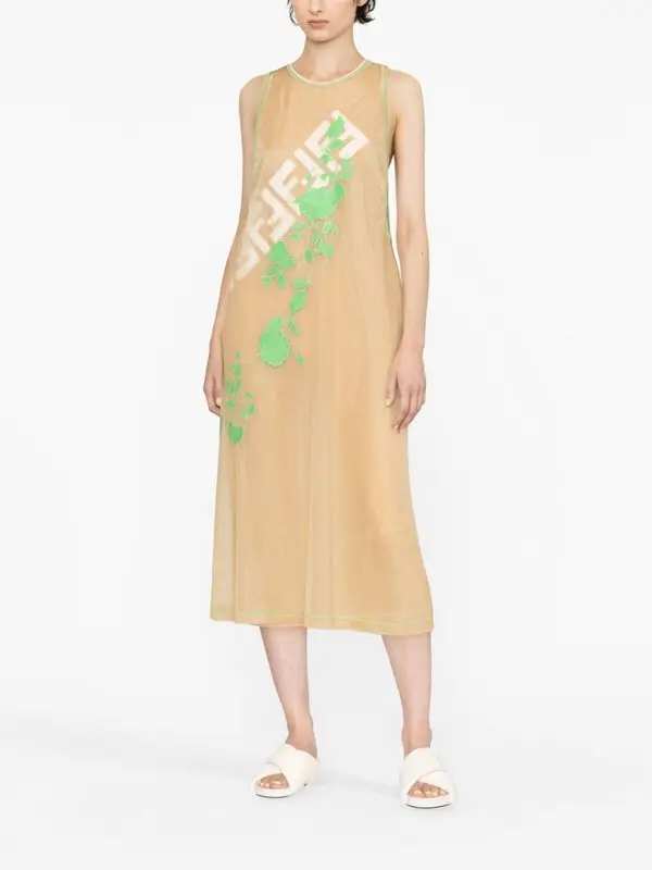 Fendi Roses Print Midi Dress