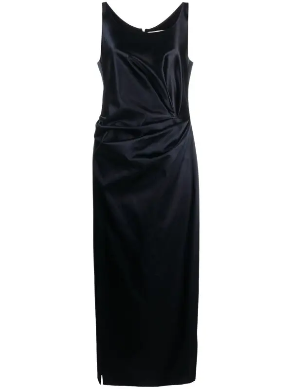Fendi Gathered Silk Ankle-length Dress