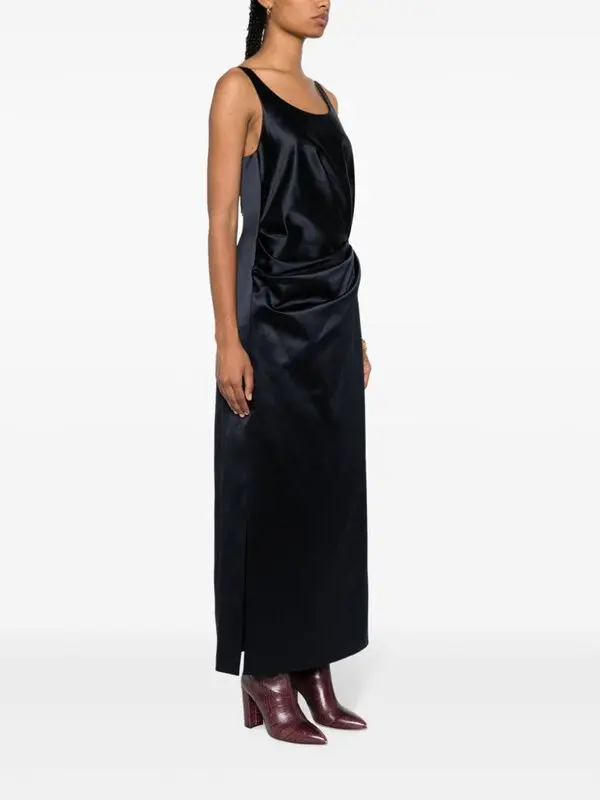 Fendi Gathered Silk Ankle-length Dress