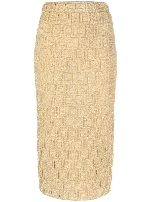 Fendi Ff-motif Pencil Skirt