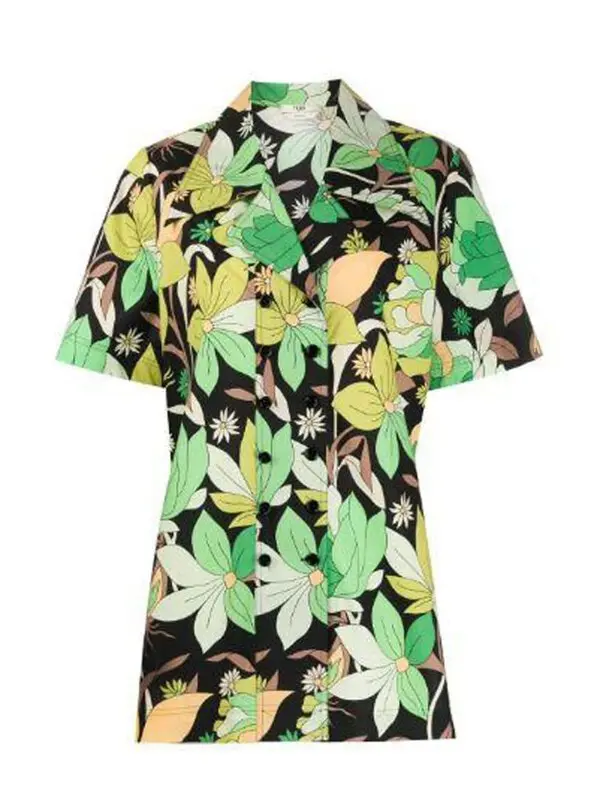 Fendi Floral Print Short Sleeve Shirt