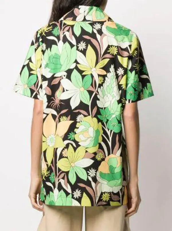 Fendi Floral Print Short Sleeve Shirt