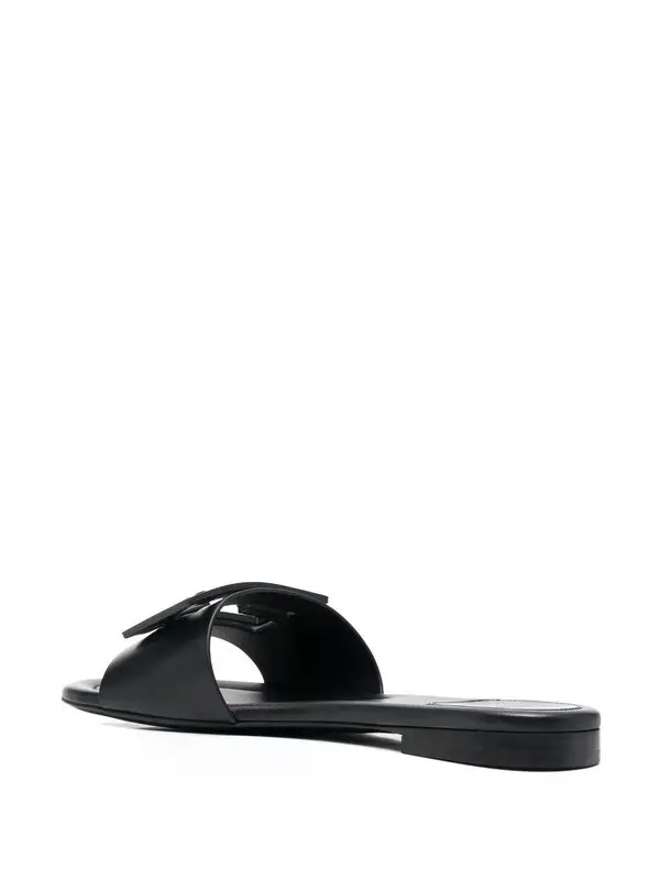 Fendi Baguette Leather Slides