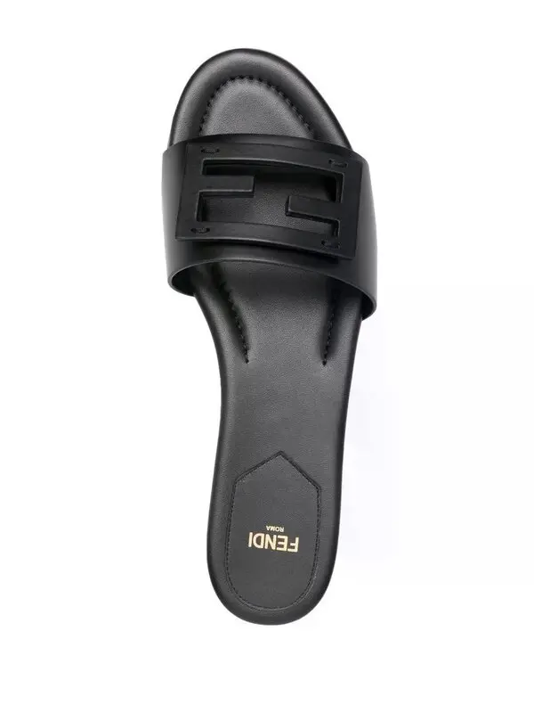 Fendi Baguette Leather Slides