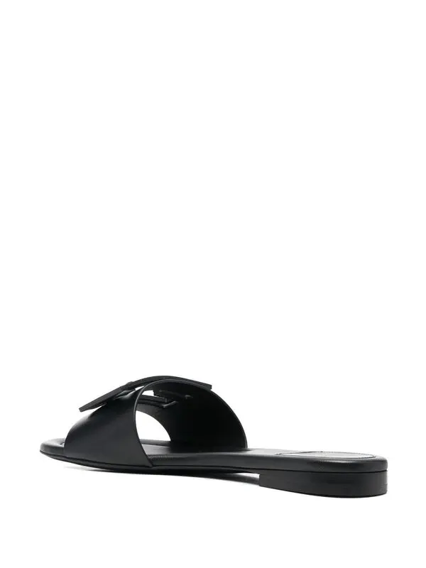 Fendi Baguette Leather Slides