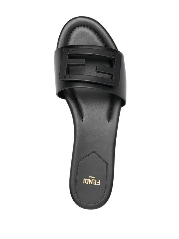 Fendi Baguette Leather Slides