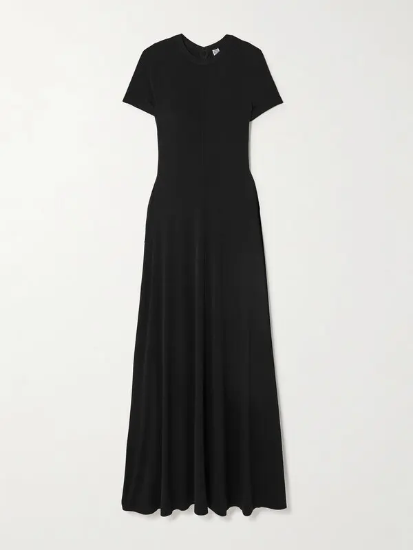 Toteme Stretch-Jersey Maxi Dress - Black | Editorialist