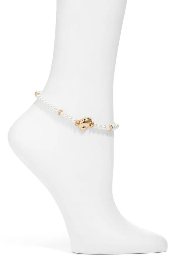 OPEN EDIT Mermaid Shell & Imitation Pearl Anklet