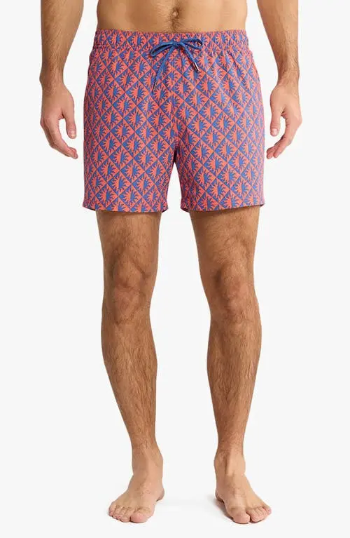 FAIR HARBOR The Bungalow Water Repellent Swim Trunks - Cobalt Suns