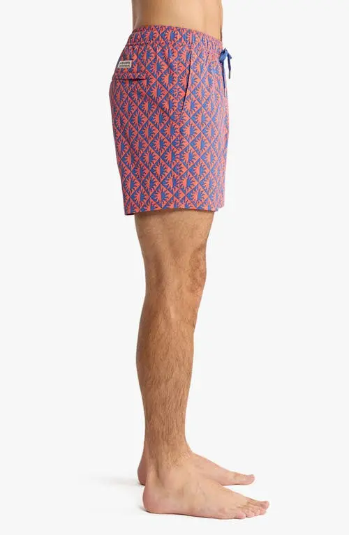 FAIR HARBOR The Bungalow Water Repellent Swim Trunks - Cobalt Suns