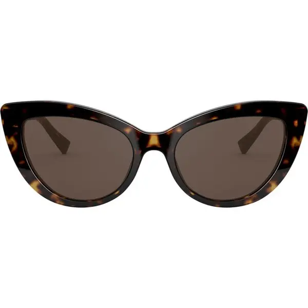 Versace 54mm Cat Eye Sunglasses - Havana/Brown | Editorialist display picture 1