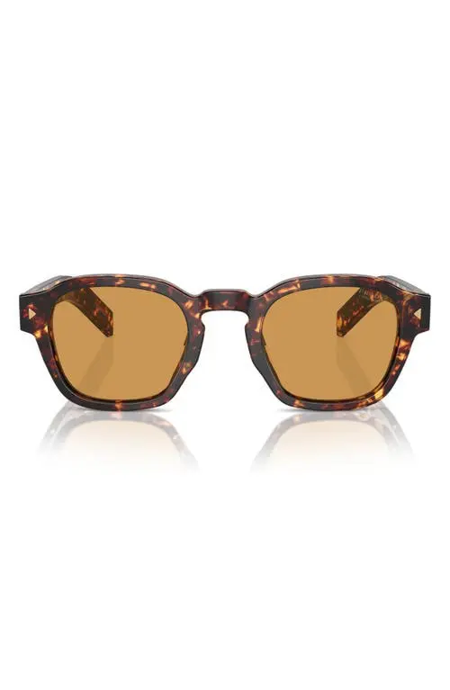 Prada 49mm Round Phantos Sunglasses - Tortoise