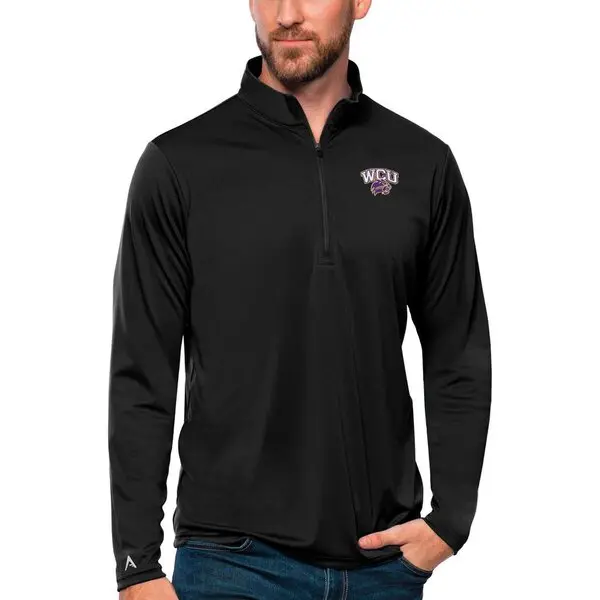 ANTIGUA Western Carolina Catamounts Tribute Quarter-zip Top - Black