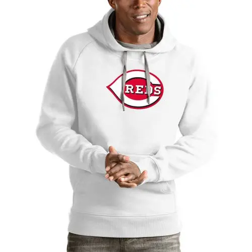 ANTIGUA Cincinnati Reds Victory Pullover Team Logo Hoodie