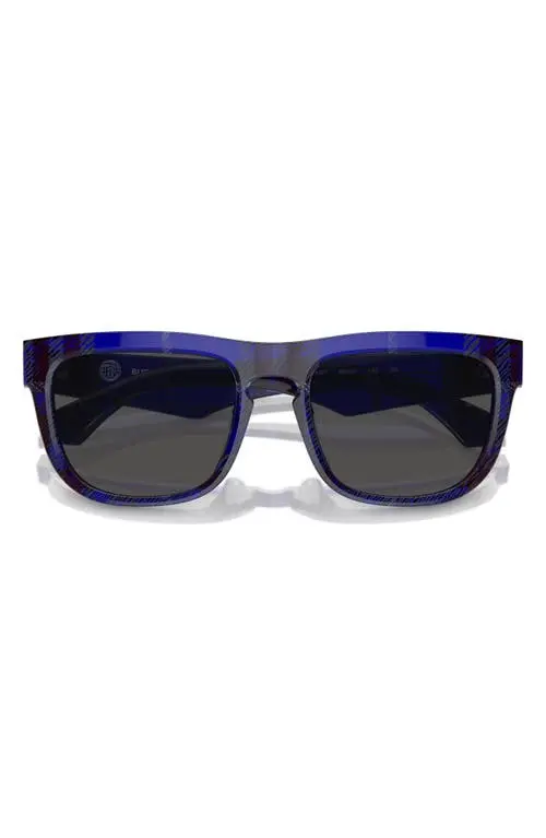 Burberry 56mm Square Sunglasses In Grape Plaid - 62% Off  display picture 2