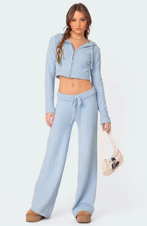 EDIKTED Plush Supersoft Knit Drawstring Pants