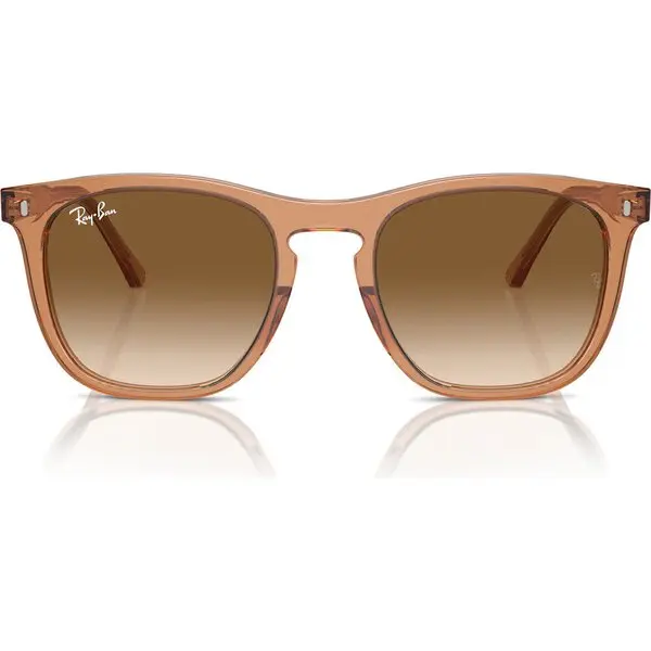 Ray-ban 53mm Gradient Square Sunglasses - Blush Transparent