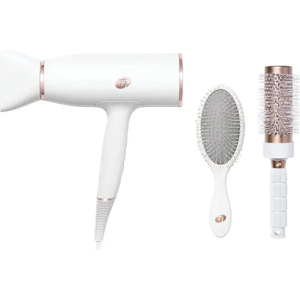 T3 Aireluxe Professional Ionic Hair Dryer & Brush Set - White