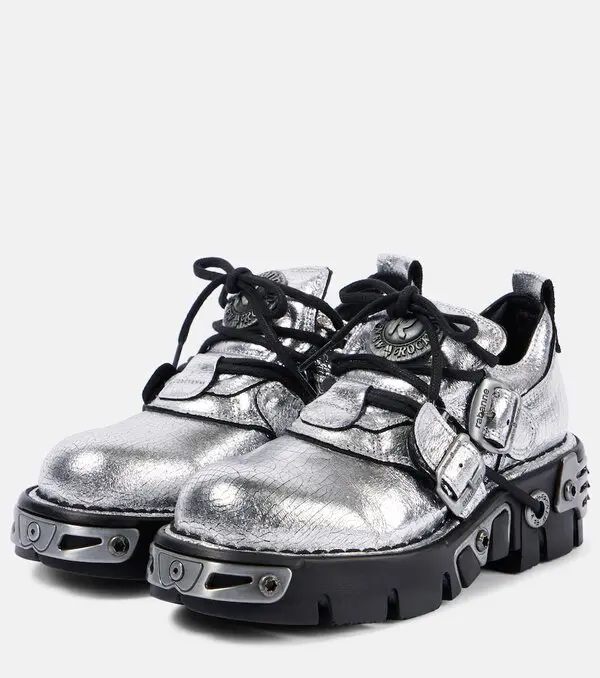 Rabanne X New Rock Embellished Leather Boots