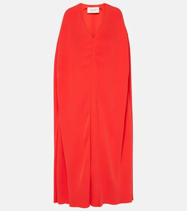 Valentino Garavani Caped Silk Gown