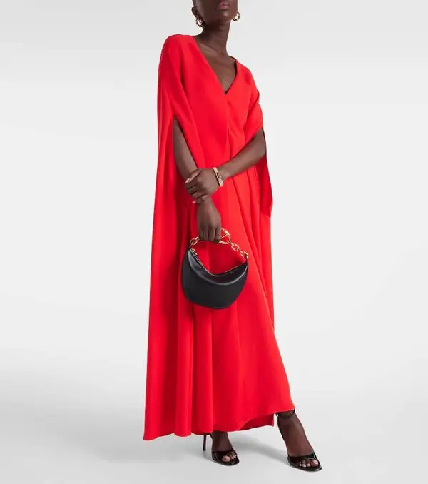 Valentino Garavani Caped Silk Gown