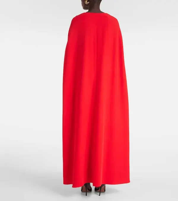 Valentino Garavani Caped Silk Gown