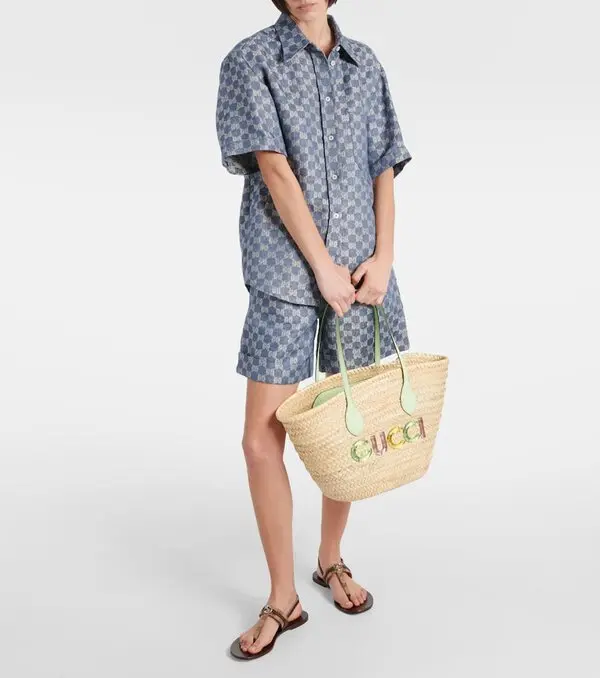 Gucci Straw Basket Bag