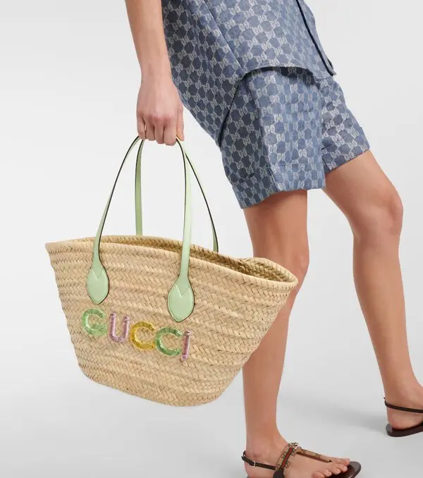 Gucci Straw Basket Bag