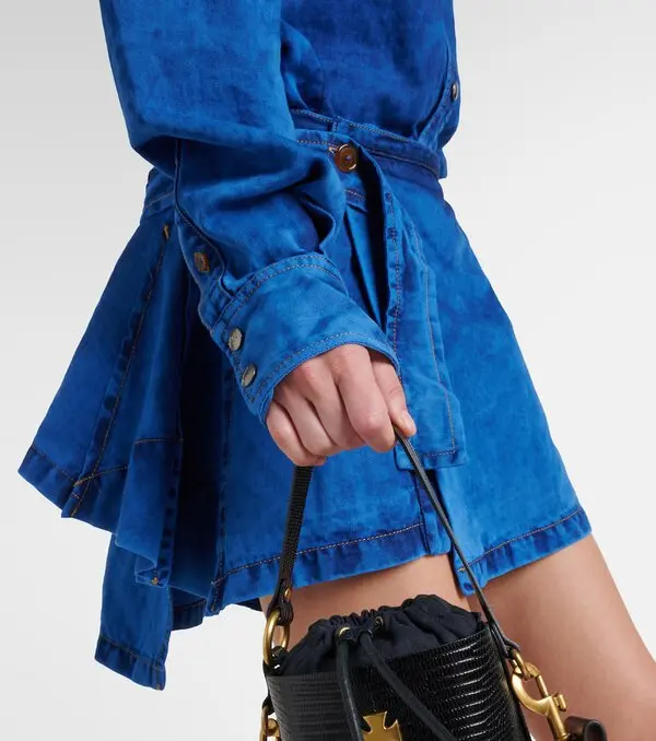 meghan denim dress Megan Denim Puff Sleeve Midi Dress  Thomas and Rye