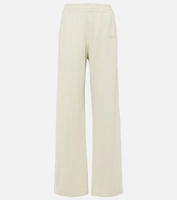 Isabel Marant Étoile Roldy Cotton-blend Jersey Sweatpants - Neutrals