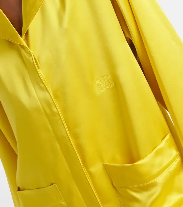 Max Mara Vasaio Silk Pajama Shirt - Yellow