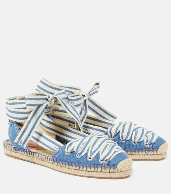 Zimmermann Sol Denim Espadrilles - Blue
