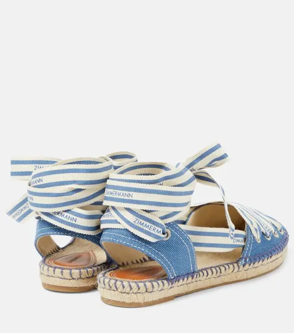 Zimmermann Sol Denim Espadrilles - Blue