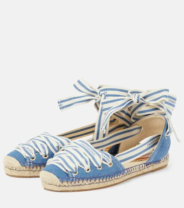 Zimmermann Sol Denim Espadrilles - Blue